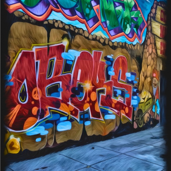 Hamilton | Art | Graffiti Oil Painting | Poshmark